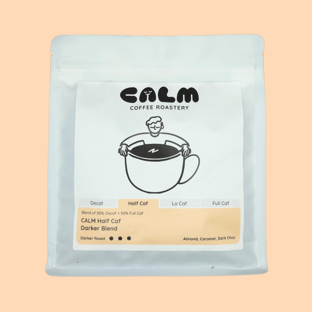 Half Caf Coffee | Lower Caffeine Blends – Calm Coffee Roastery
